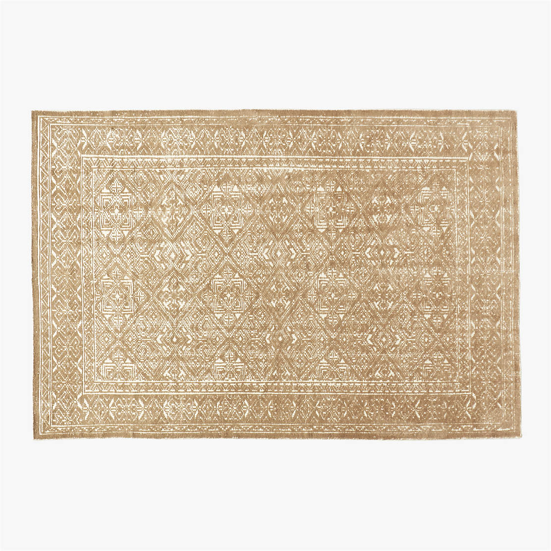 Raumont Light Brown Abstract Hand-Knotted Wool Area Rug 10'x14 ...