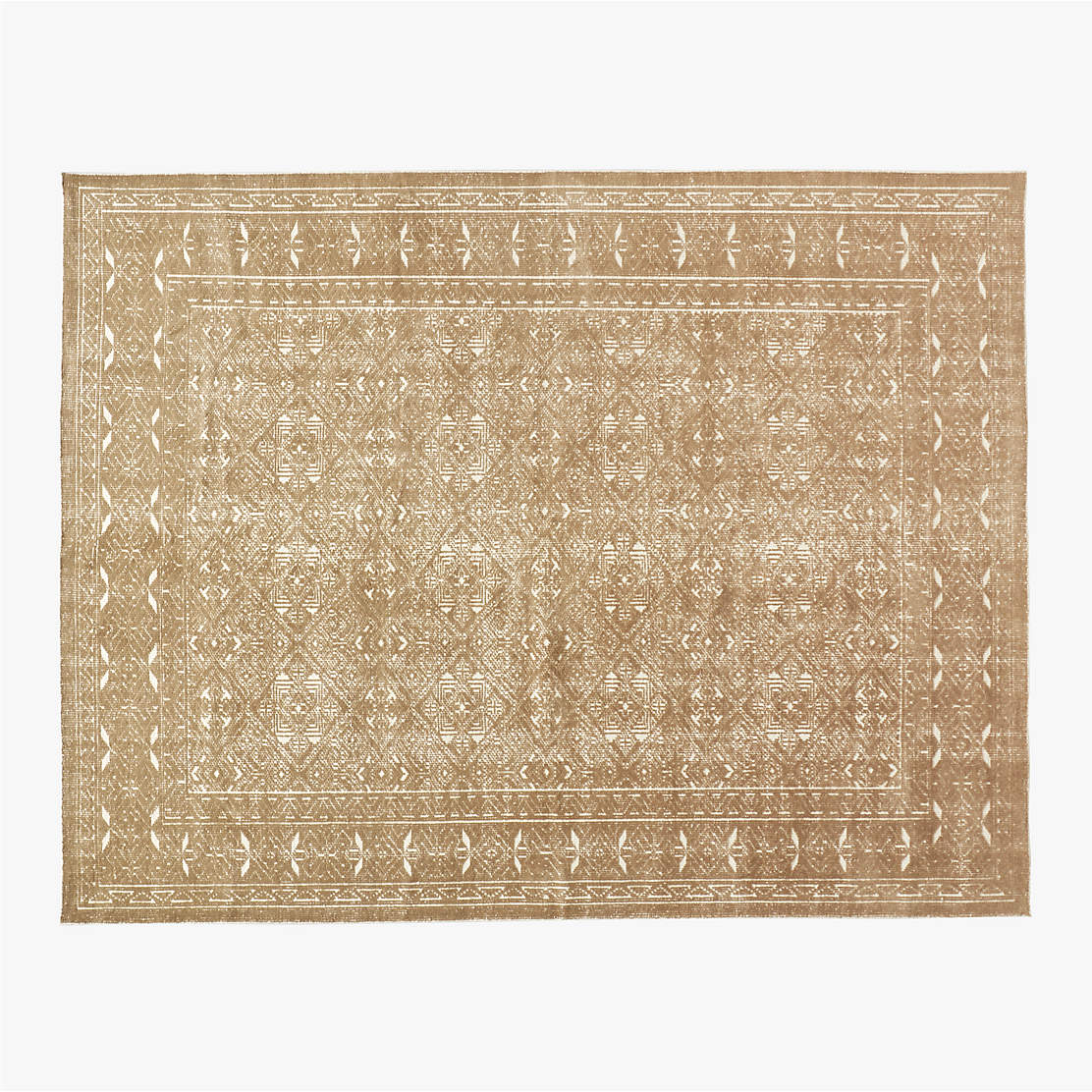 Raumont Light Brown Abstract Hand-Knotted Wool Area Rug 8'x10 ...