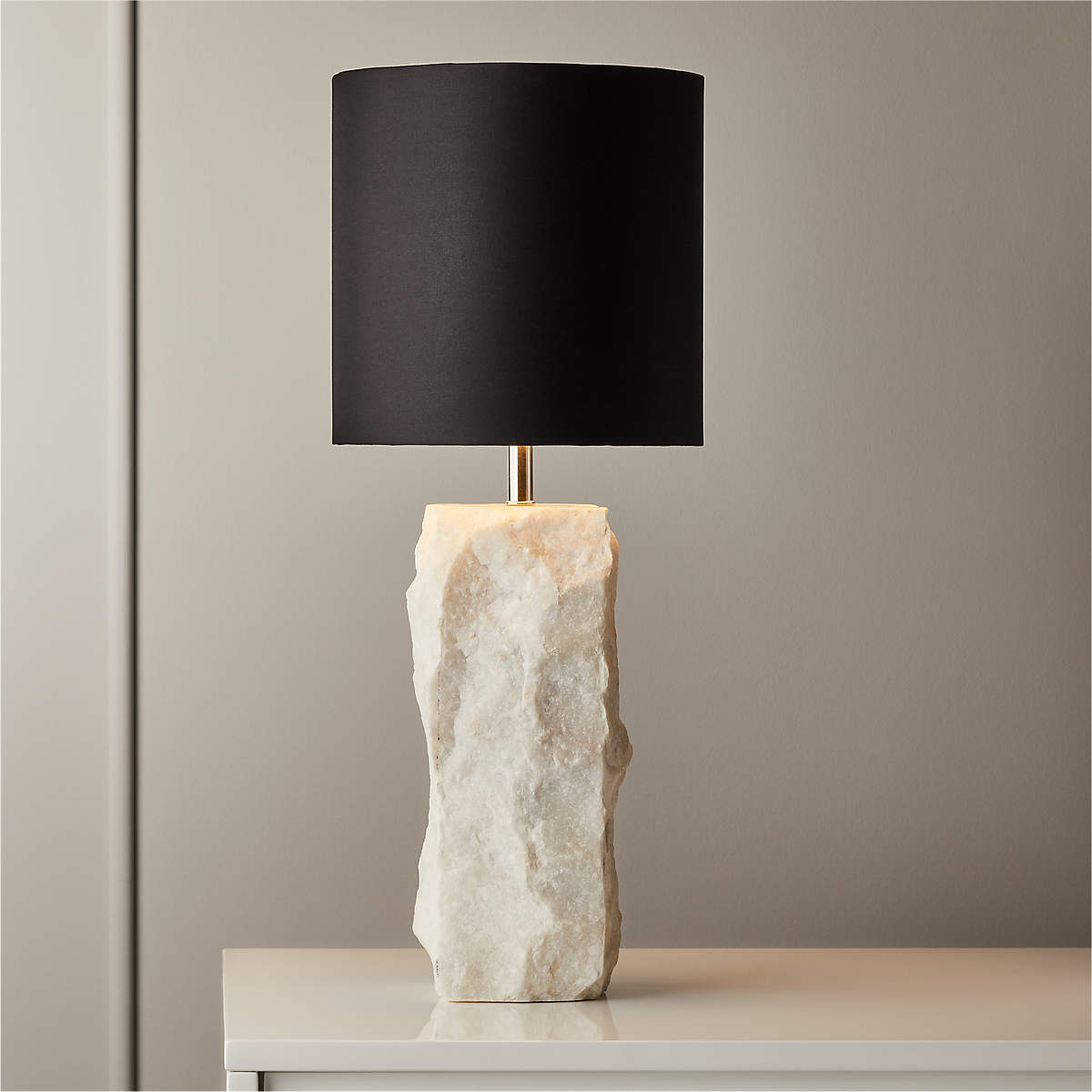 Raw Marble Table Lamp + Reviews | CB2