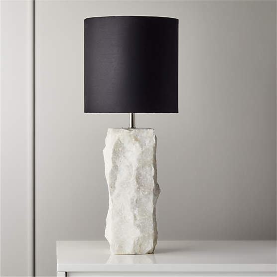 Domes Black Marble Table Lamp + Reviews | CB2 Canada