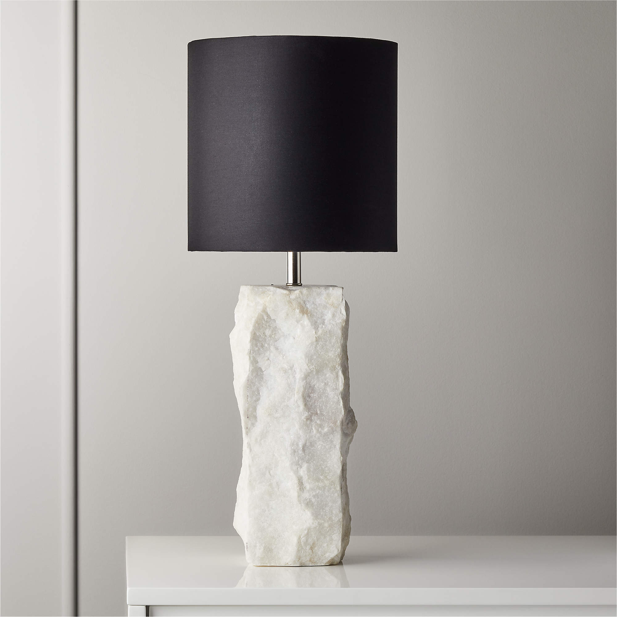 Raw Marble Table Lamp + Reviews | CB2