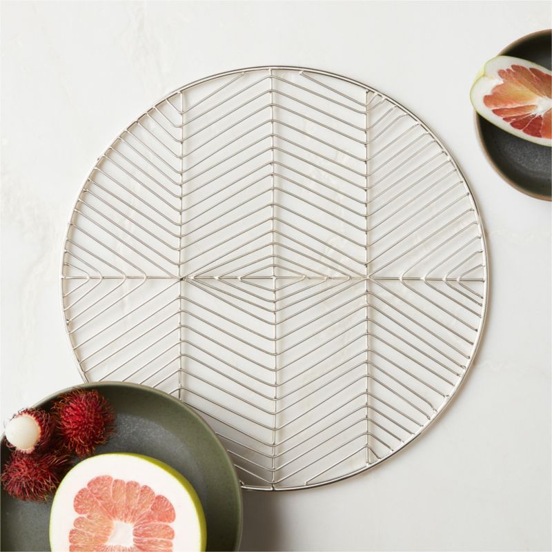 Register Nickel Metal Placemat/Trivet | CB2