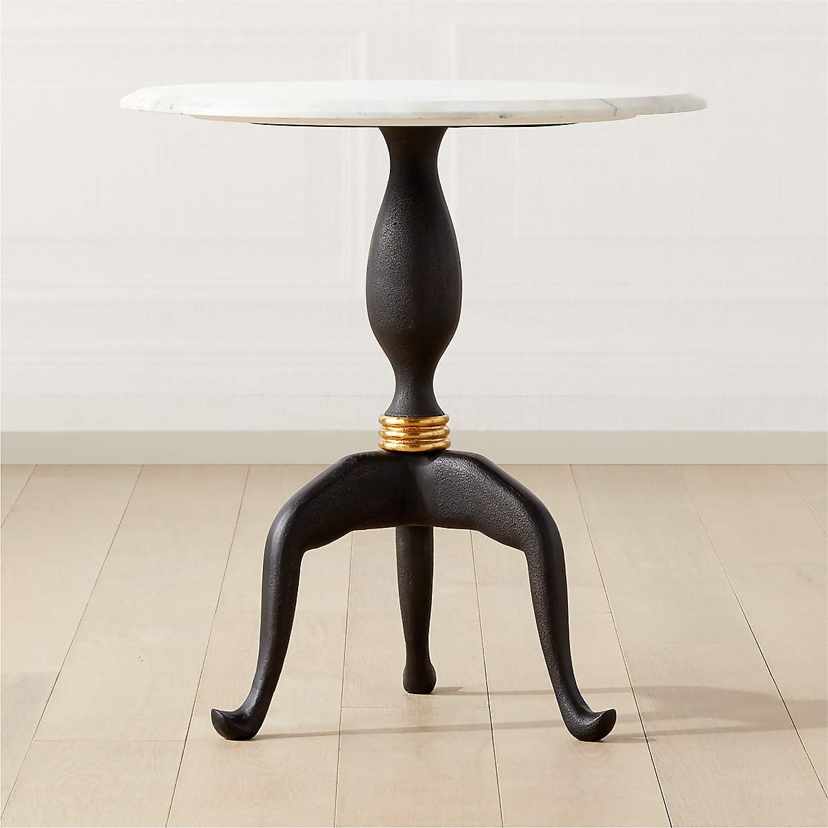 Reign Round Marble Dining Table 28" + Reviews | CB2