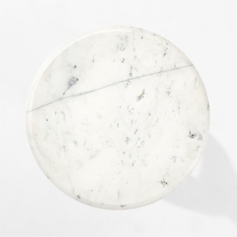 Reign 28" Round Marble Dining Table + Reviews | CB2