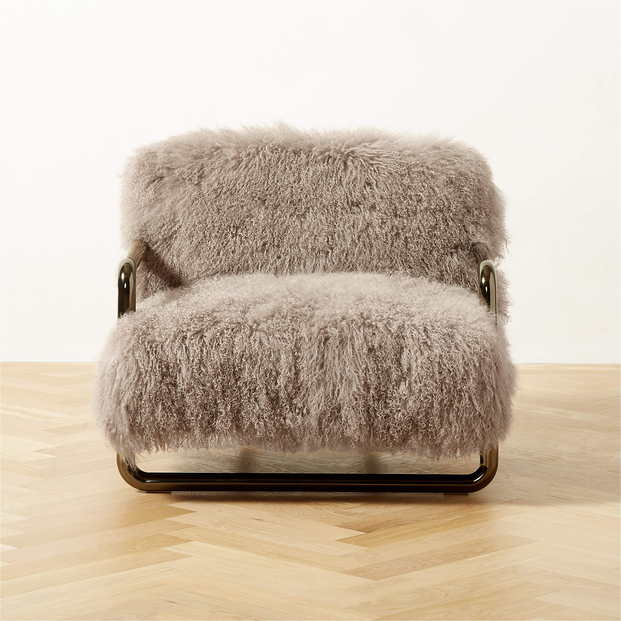 Ren Grey Sheepskin Accent Chair | CB2