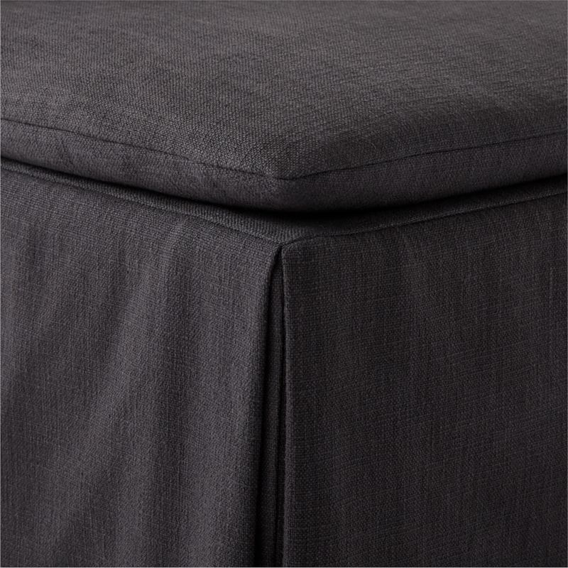 Reyes Charcoal Black Slipcovered Dining Chair | CB2