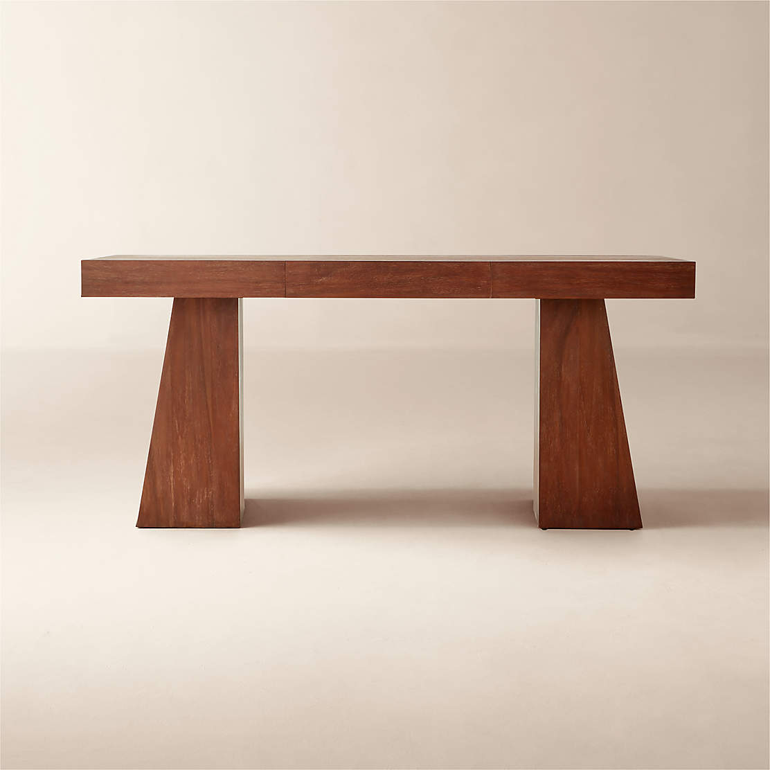 Tuske Brown Wood Desk | CB2