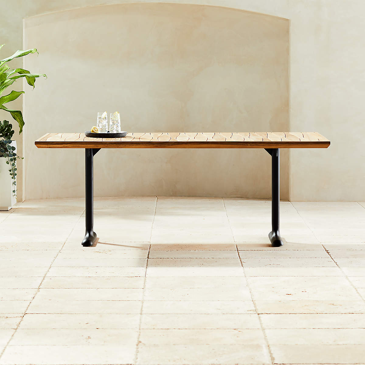 Rio Teak Outdoor Patio Table + Reviews | CB2