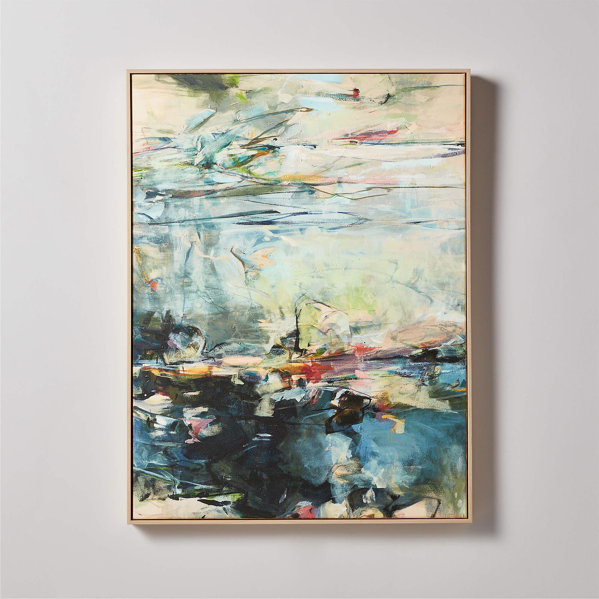 'River Rocks' Reproduced Framed Acrylic Painting on Canvas by Jeffrey ...