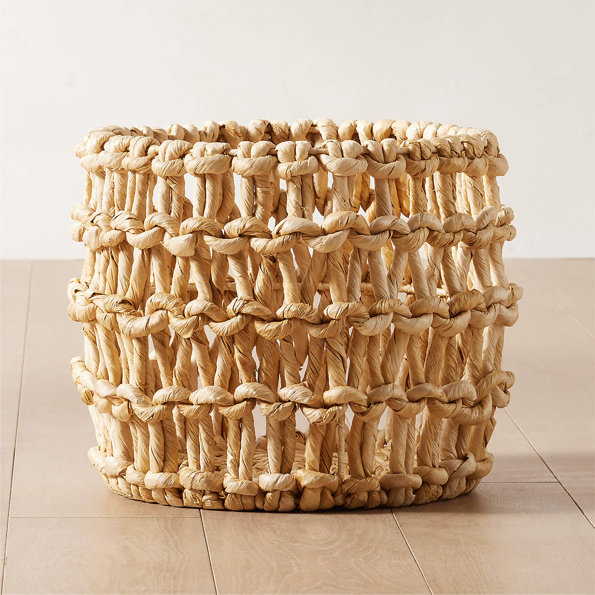Kalum Woven Bleached Storage Basket Small | CB2