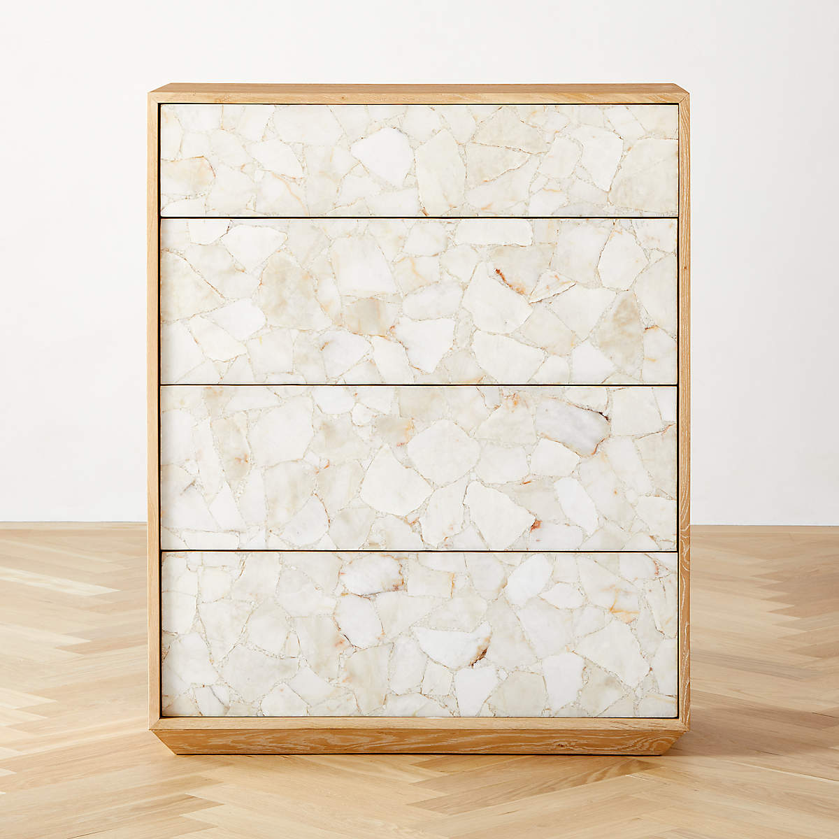 Rocca Modern Stone 4-Drawer Chest + Reviews | CB2 Canada