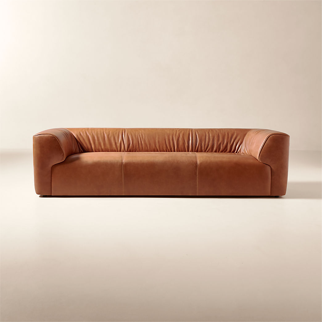 Low Profile Leather Sofa | CB2 Canada
