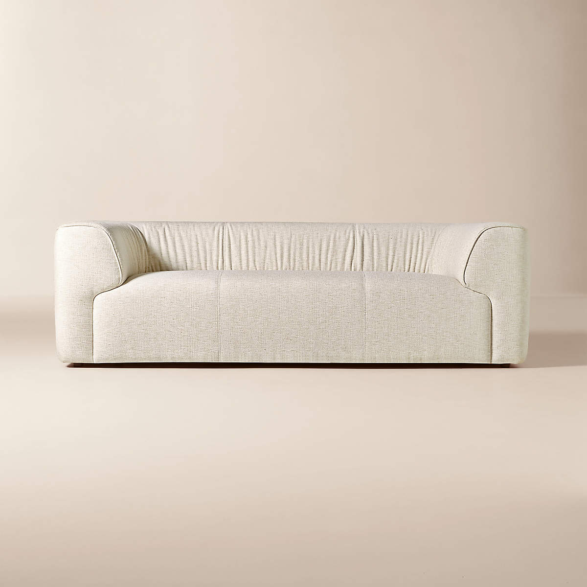 Rodez 88" White Performance Fabric Apartment Sofa | CB2