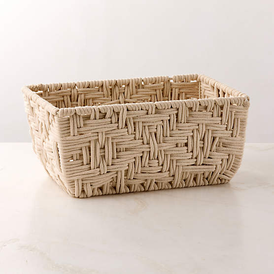 Milos Modern Handwoven Decorative Storage Basket Large + Reviews | CB2 ...