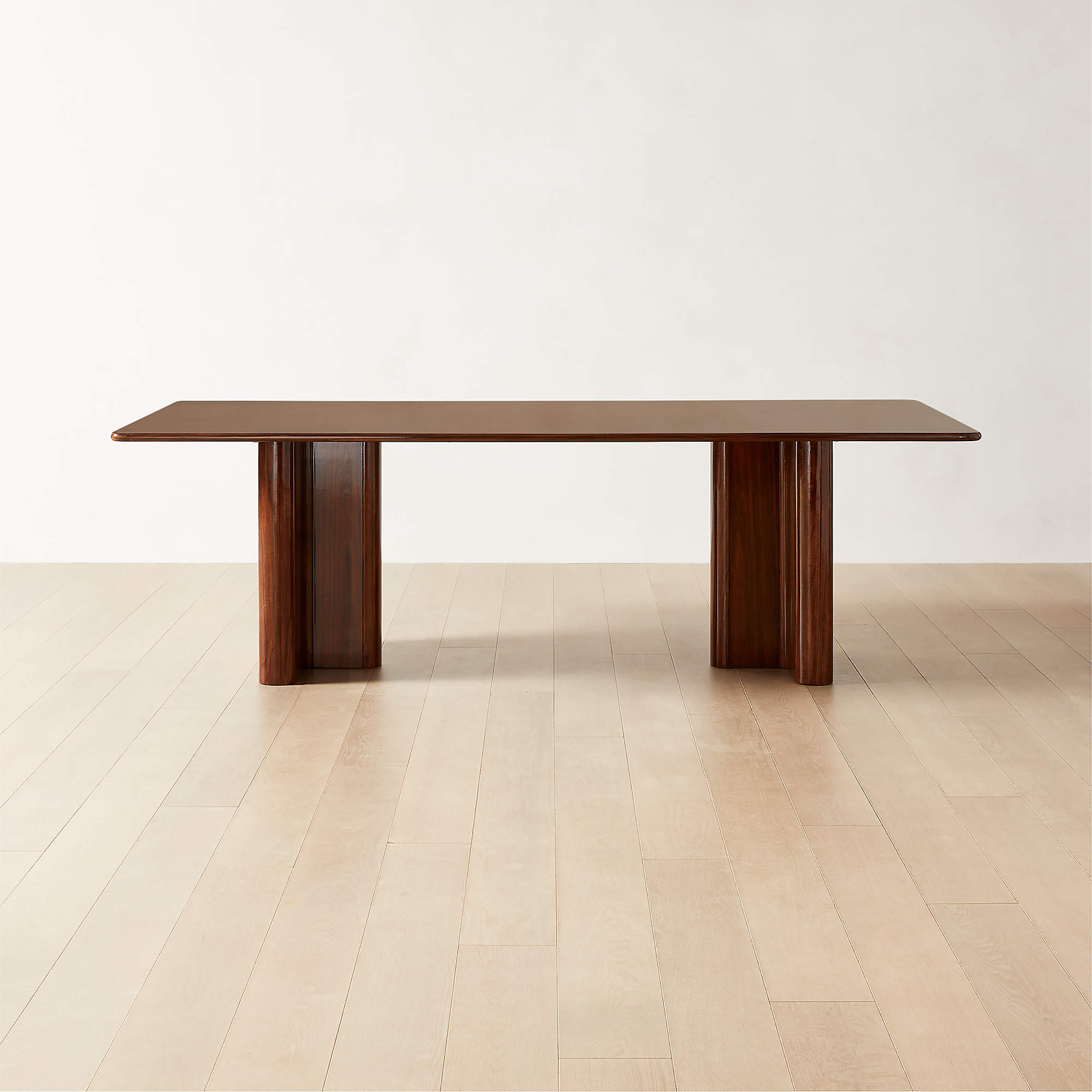 Royce Rectangular Dark Wood Dining Table 96" + Reviews | CB2