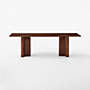 Royce Rectangular Dark Wood Dining Table 96" | CB2