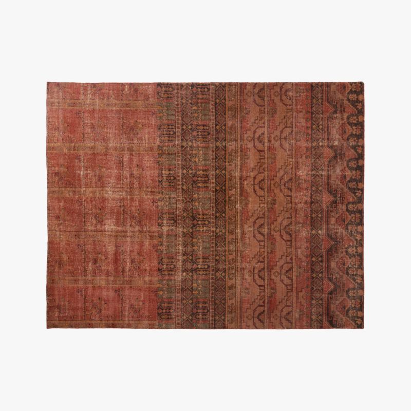 Rubie Hand-Knotted Red Cotton/Wool Area Rug 8'x10' + Reviews | CB2