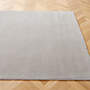 Ruena Handloomed Light Grey New Zealand Wool Area Rug 5'x8' + Reviews | CB2