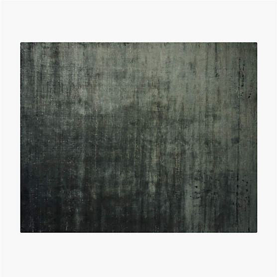 Camilia Patchwork Dark Green Hide Area Rug 8'x10' + Reviews | CB2