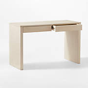 Runway Modern 2-Drawer Lacquered Grasscloth Desk | CB2