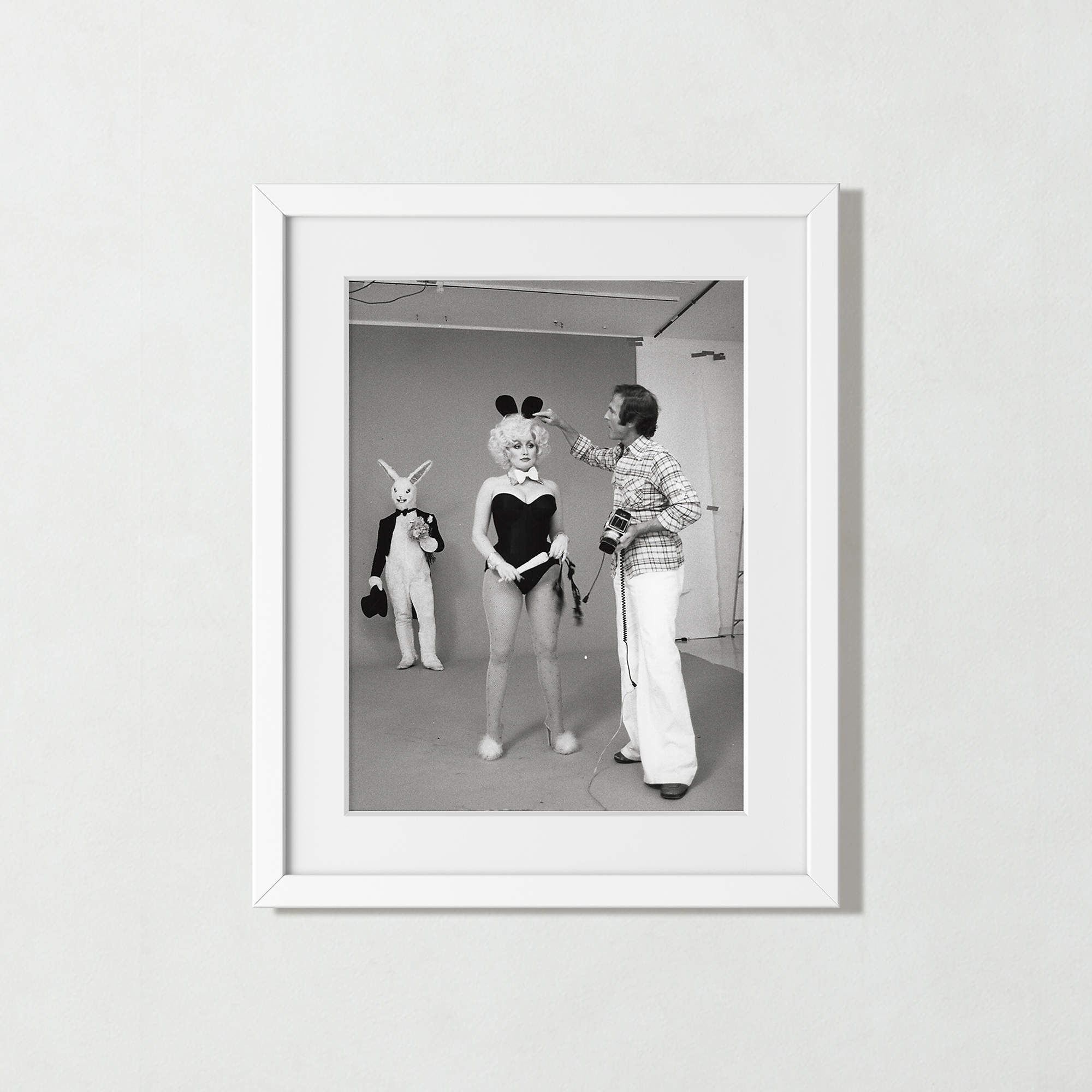 'Dolly Parton Playboy Shoot' Black & White Art Print in White Frame 21. ...