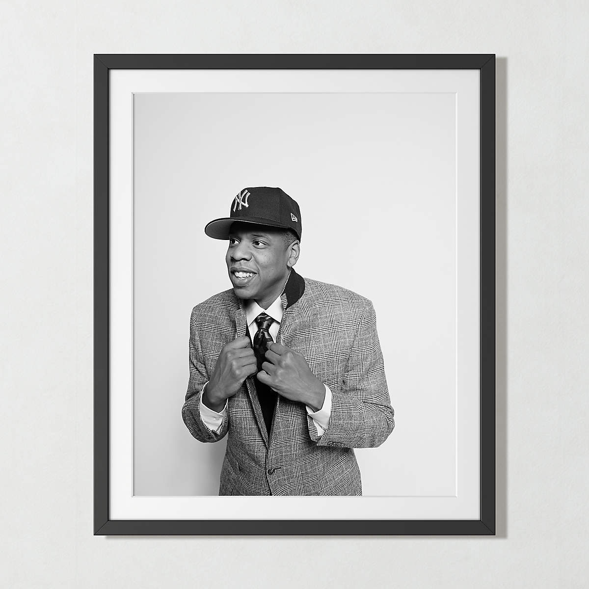 'Jay Z at MILK Studios' Black & White Art Print in Black Frame 39.5"x28 ...