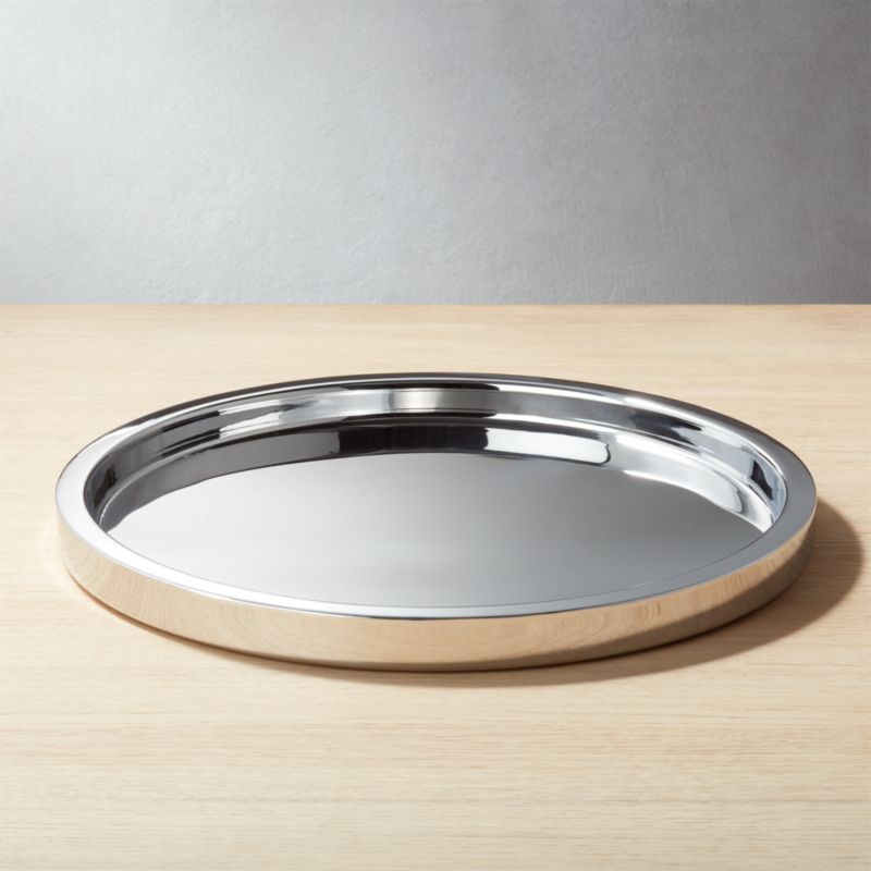 metal serving trays | CB2