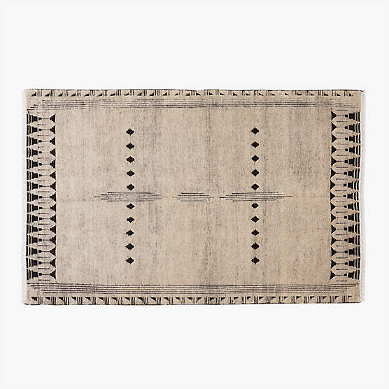 Eros Hand-Knotted Red and Blue Wool Area Rug 12'x15' + Reviews | CB2