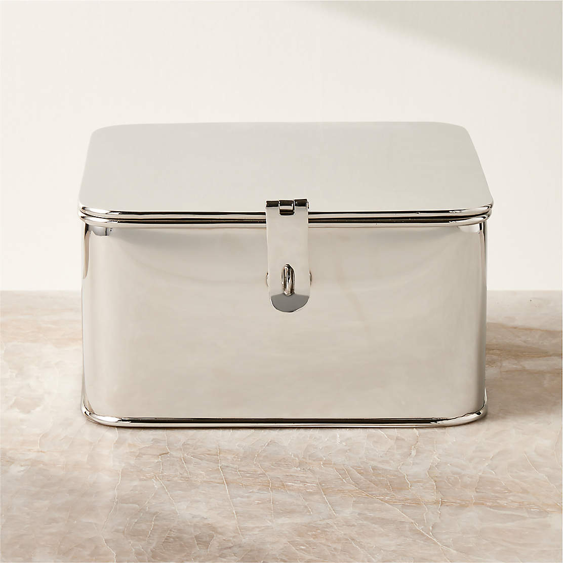 Samia Stainless Steel Box Small + Reviews | CB2