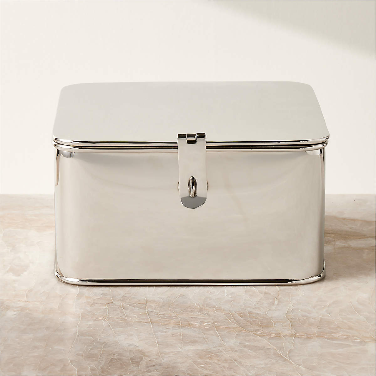 Samia Stainless Steel Box Large | CB2