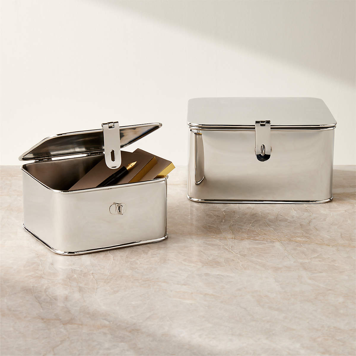 Samia Stainless Steel Boxes | CB2 Canada