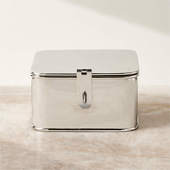 Samia Stainless Steel Box Large + Reviews | CB2