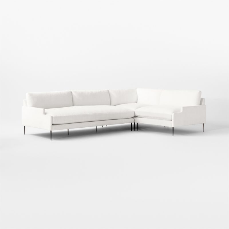 Scalino 3-Piece Sectional Sofa with Right Arm Chair Hatch Platinum ...