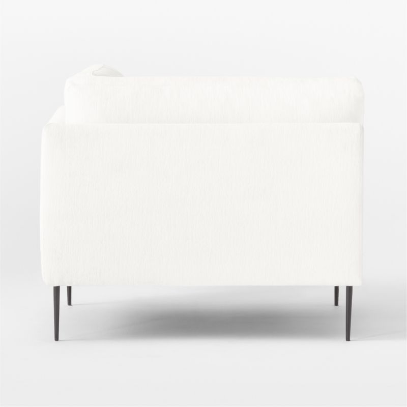 Scalino Corner Chair with Metal Legs Taylor Felt Grey | CB2
