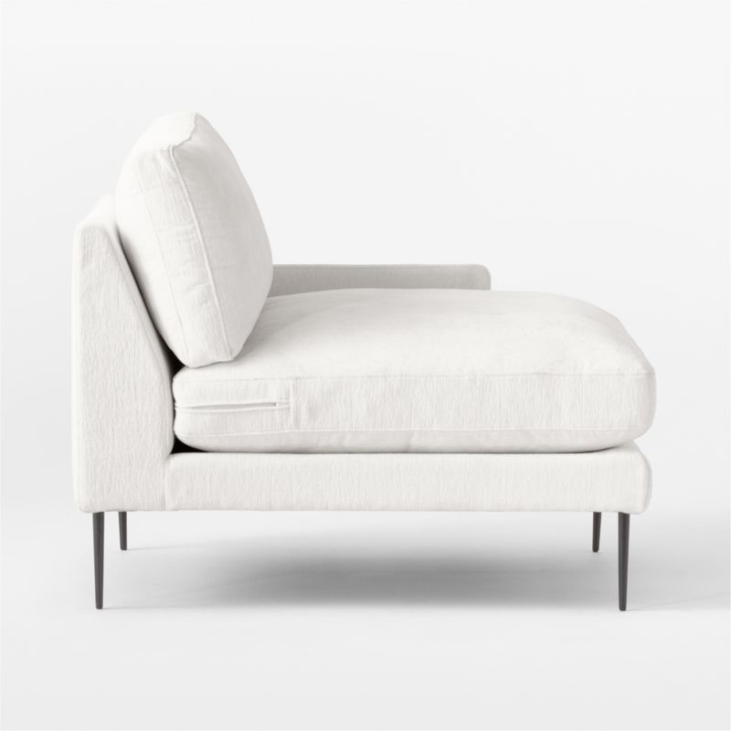 Scalino Right Arm Chair with Metal Legs Hatch Charcoal | CB2 Canada