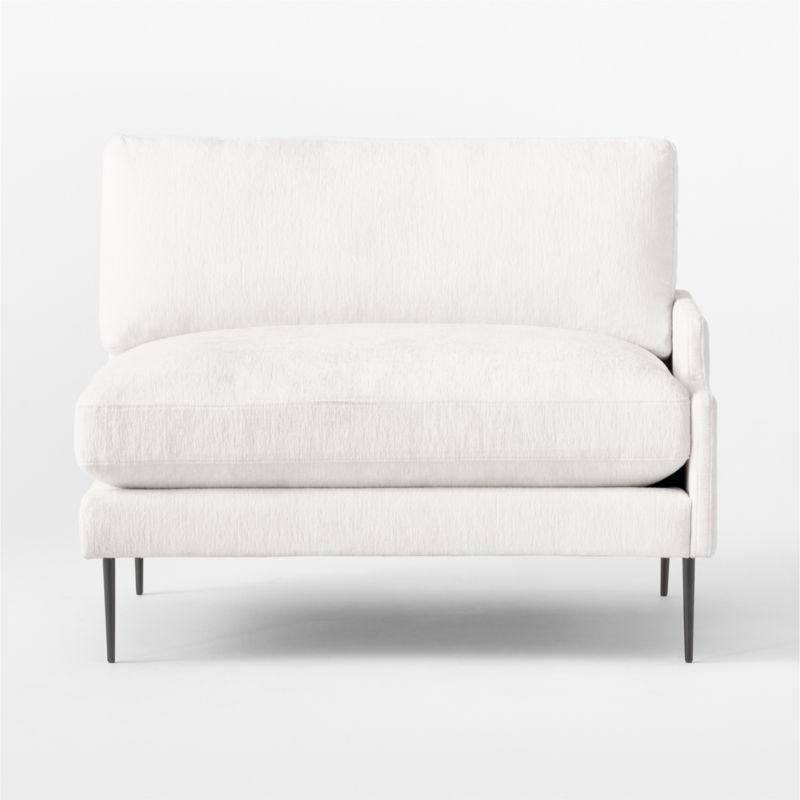 Scalino Right Arm Chair with Metal Legs Hatch Charcoal | CB2 Canada