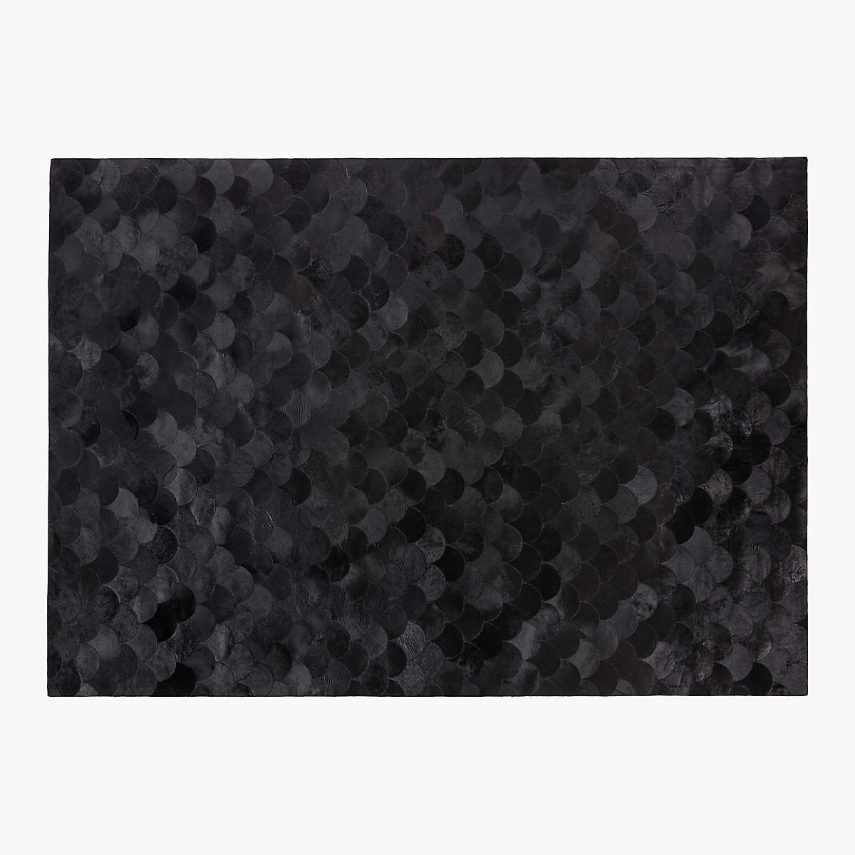 Scallop Black Hide Area Rug 10'x14' + Reviews | CB2