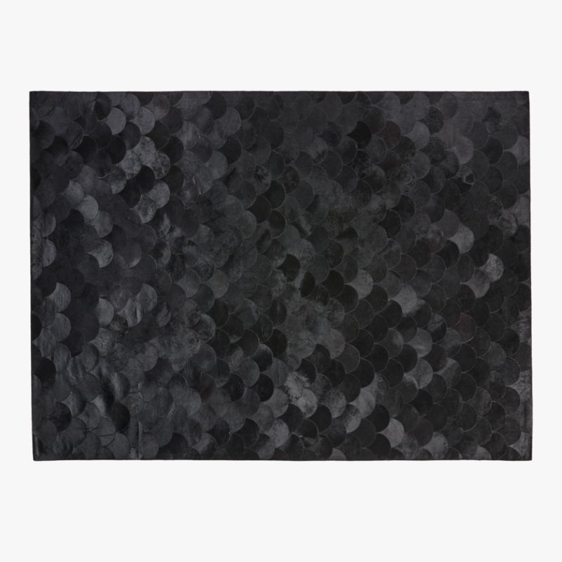 Scallop Black Hide Area Rug 9'x12' + Reviews | CB2