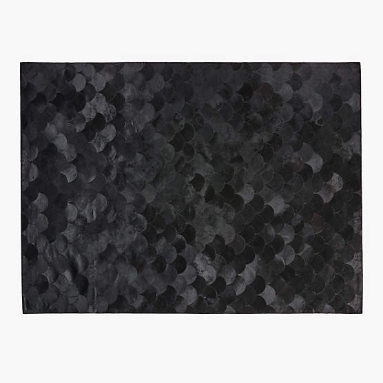 Modern Cowhide Black and White Area Rug 5'x7' + Reviews | CB2