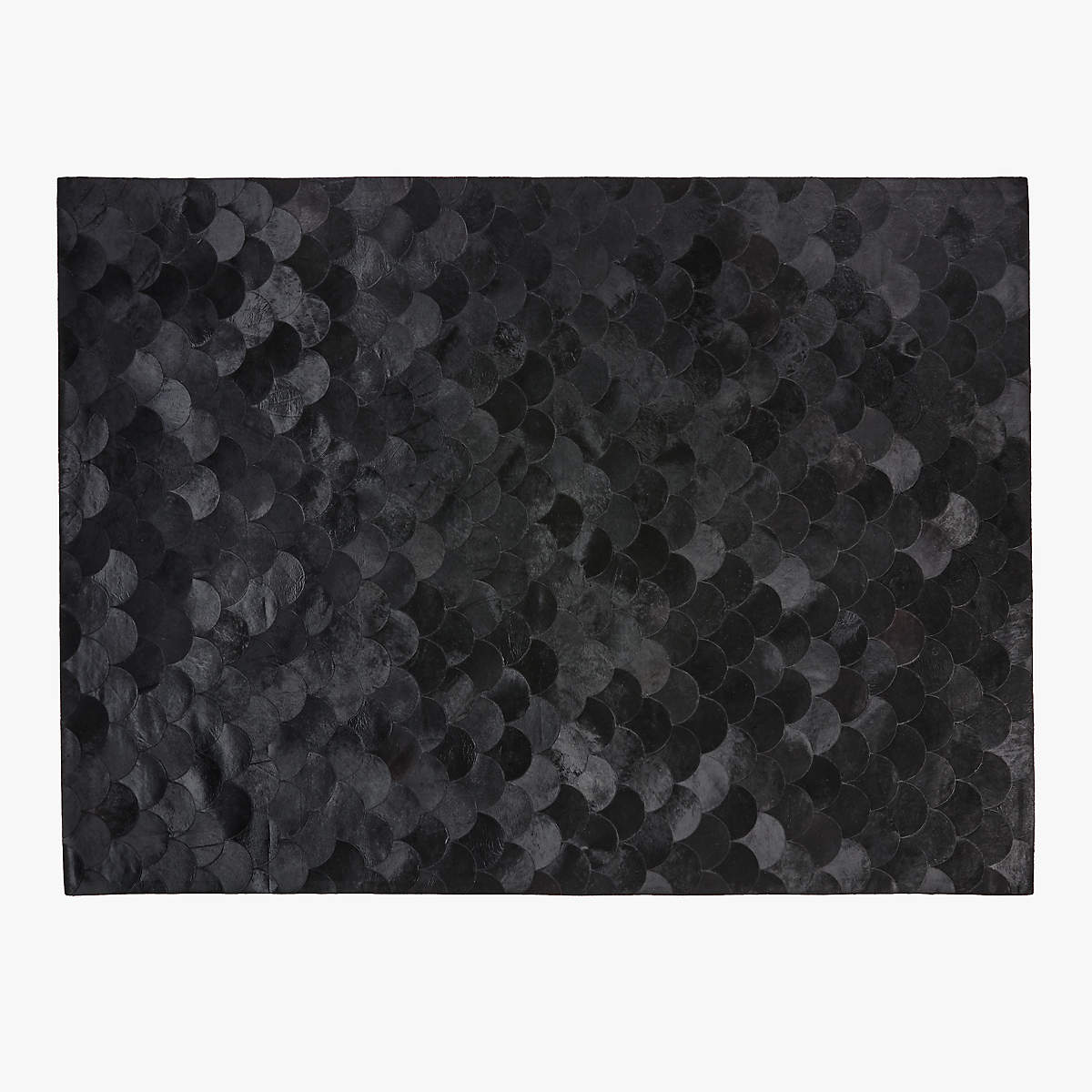 Scallop Black Hide Area Rug 9'x12' + Reviews | CB2