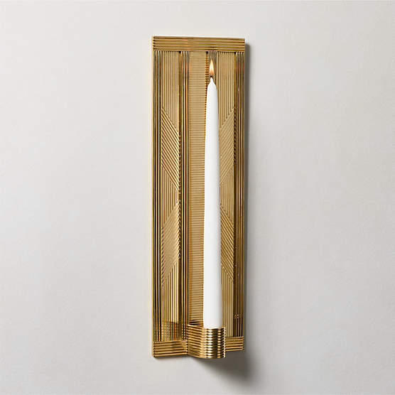 Parabola Bone China Wall Sconce Taper Candle Holder + Reviews | CB2