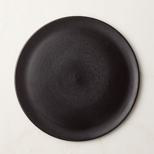 Modern Black Ceramic Plates | CB2