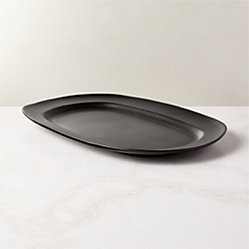 Cuatro Rectangular White Serving Platter Large + Reviews | CB2