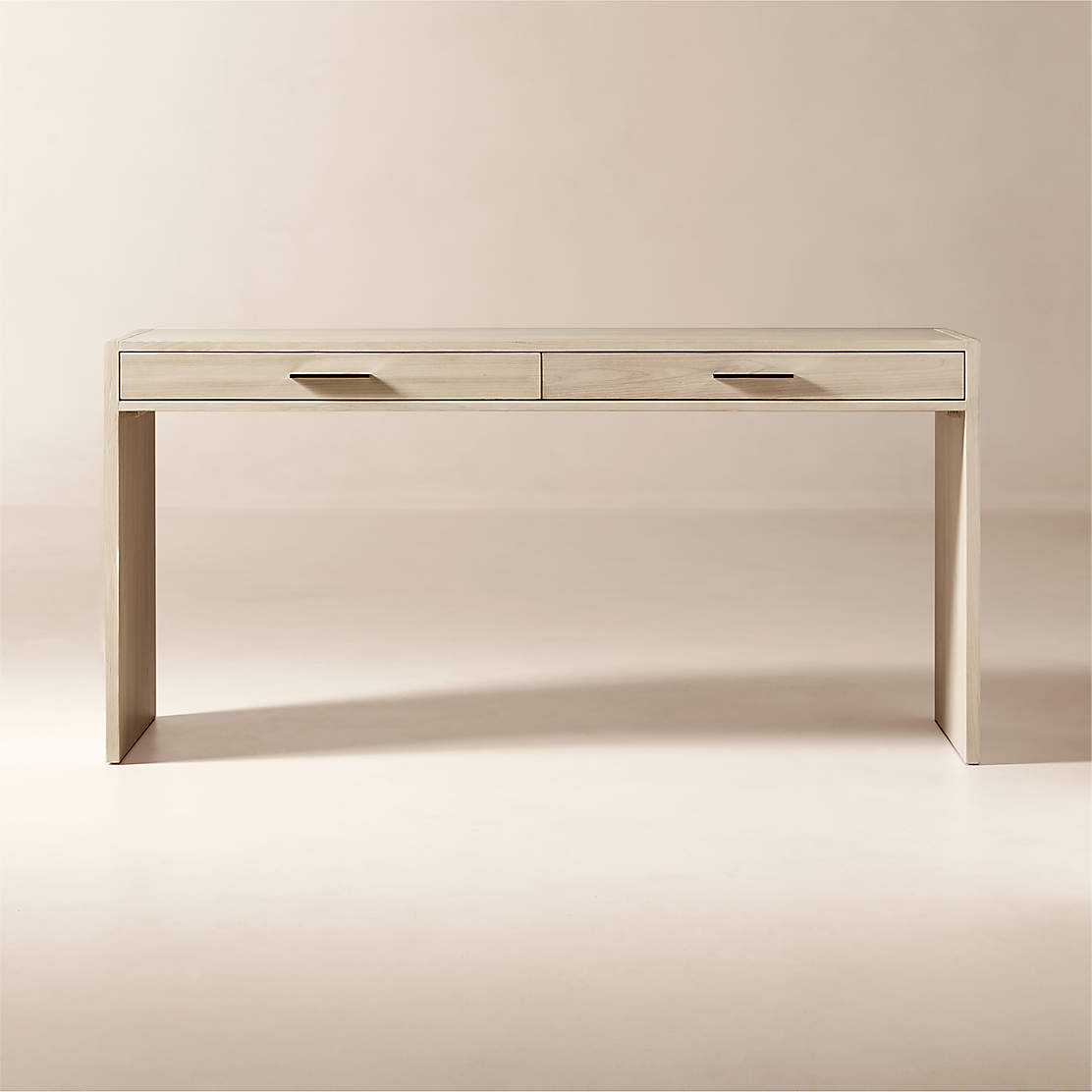 Stairway Modern 6-Drawer White Wood Desk + Reviews | CB2