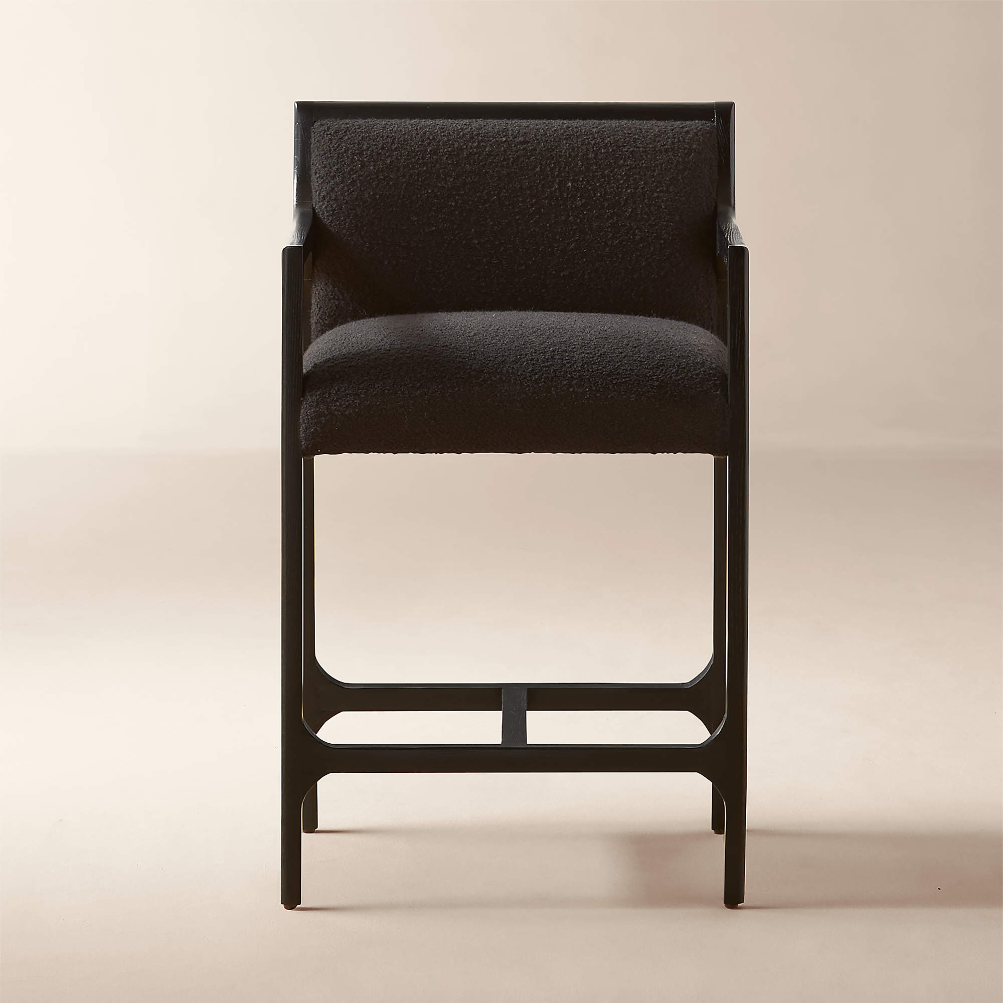 Segur Black Boucle Counter Stool + Reviews | CB2