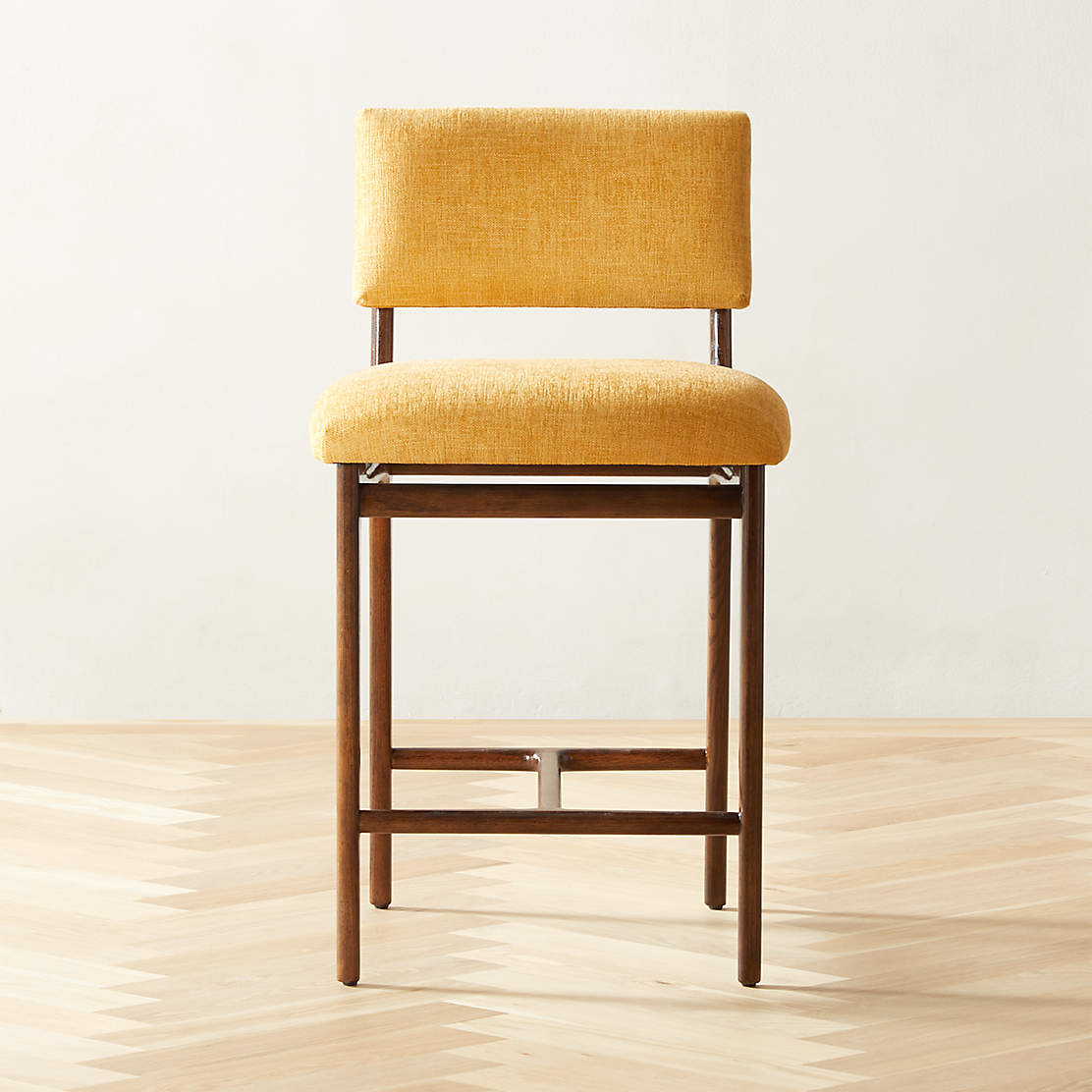 Azalea Green Velvet Counter Stool + Reviews | CB2 Canada