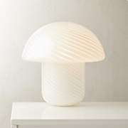 Senza White Glass Table Lamp + Reviews | CB2