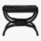Serpette Black Cowhide Stool + Reviews | CB2
