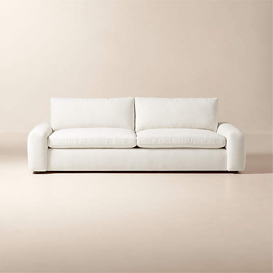 Marguerite White Performance Linen Sofa | CB2 Canada