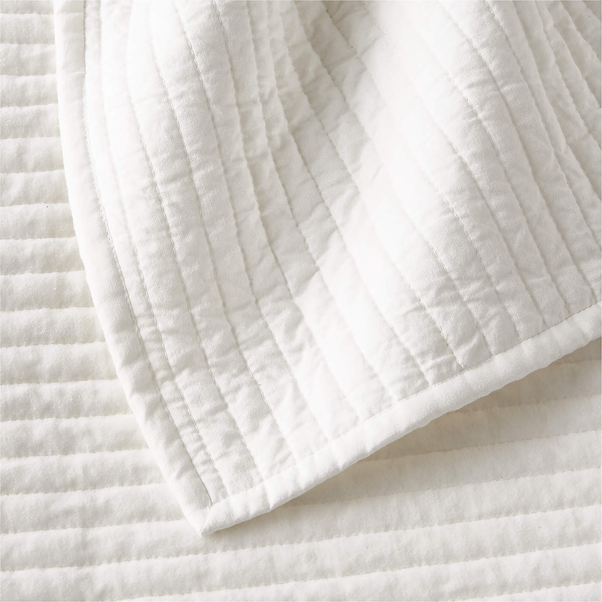 Shadow Ivory Velvet Quilt | CB2 Canada